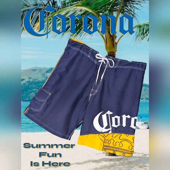 Corona | Swim | Corona Extra Boardshorts Swim Trunks Shorts Licensed ...